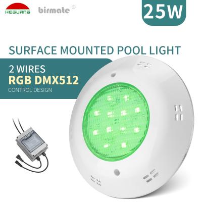 China AC12V Surface Mount LED Pool Light RGBW PC ABS 25W 2860ma Anti UV for sale