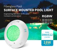 China 18W Fiberglass Pool LED Lights Anti UV PC cover IP68 LED Underwater Light for sale