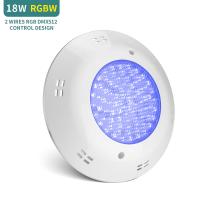 China RGBW IP68 Fiberglass Swimming Pool Under Water Light 18W 2 Wires DMX Control for sale