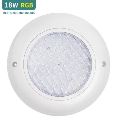 China RGB Underwater Swimming Pool Lights Surface Mount ABS shell 18W IP68 520LM for sale