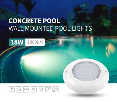 China SMD2835 LED Wall Mounted Pool Light 1800LM Anti UV PC Cover Ultra Thin for sale