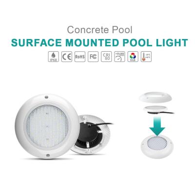 China 18W Surface Mount LED Pool Light IP68 Waterproof ABS Shell PC Cover for sale
