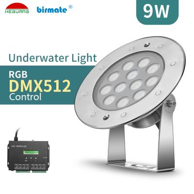 China DMX512 Control RGBW Led Underwater Spot Light DC12V / 24V 316L Stainless Steel for sale