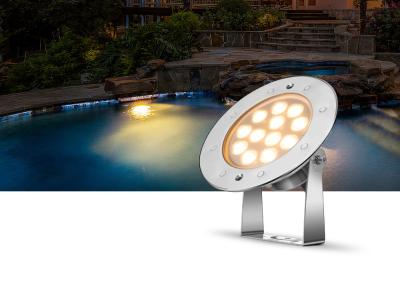 China Stainless Steel SMD3030 LED Underwater Swimming Pool Lights IP68 Waterproof 1600LM for sale
