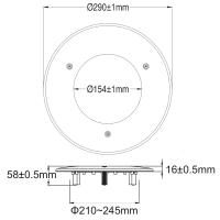 China ABS Lamp Body + Stainless Steel Cover Ultra Flat Wire out PAR56 Small Concrete Swimming Pool Light Housing for sale