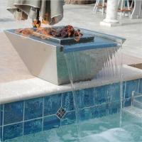 China 28 Inch Outdoor Stainless Steel Gas Fire and Water Bowl 304 for Pool Patio for sale