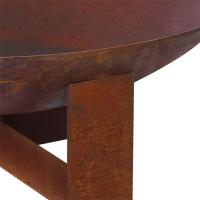 China 80cm Corten Steel Fire Pit Round Portable Wood Burning Rust Metal Brazier for sale
