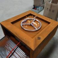 China Square Corten Steel Gas Fire Pit Table 800x800mm Outdoor Patio Heater Propane for sale