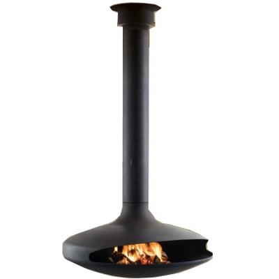 China 1000mm Rotating Wood Burning Hanging Fireplace Steel Suspended Stove for Hotel Indoor for sale