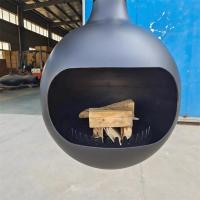 China Hanging Wood Burning Fireplace 7kW Steel Special-Shaped Suspended Stove for 60-80㎡ Heating for sale
