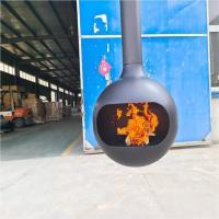China Hanging Wood Burning Fireplace 7kW Steel Special-Shaped Suspended Stove for 60-80㎡ Heating for sale