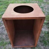 China 100cm Corten Steel Fire Bowl BBQ Grill Outdoor Charcoal Wood Fired Cooking for sale