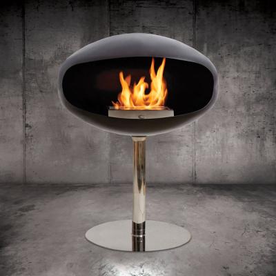 China 60cm Black Carbon Steel Bioethanol Fireplace Indoor Heater Smoke Free 4h-6h Burn Time for sale