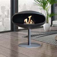China 60cm Black Carbon Steel Bioethanol Fireplace Indoor Heater Smoke Free 4h-6h Burn Time for sale