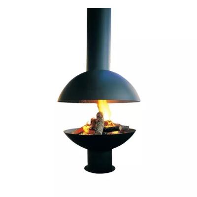 China French Style Hanging Wood Burning Stove Ceiling Suspended Fireplace 600mm 800mm for sale
