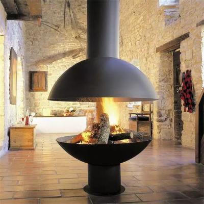 China Suspended Wood Burning Stove Cold Rolled Steel Hanging Fireplace 700-1000mm for sale