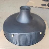 China Oval Wood Burning Ceiling Suspended Fireplace Dia 600-1000mm Black Steel for sale