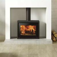 China Matt Black Freestanding Steel Wood Burning Stove 7kW 60x50x75cm for sale
