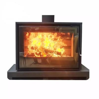 China Modern Freestanding Wood Burning Stove 7kW Output Corten Steel Fireplace 60x50x75cm for sale