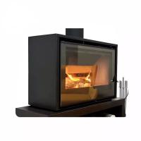 China Modern Freestanding Wood Burning Stove 7kW Output Corten Steel Fireplace 60x50x75cm for sale