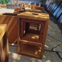 China Corten Steel Wood Burning Outdoor Fireplace Stove 540mm x 2900mm Chimney for sale