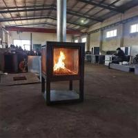 China Corten Steel Wood Burning Outdoor Fireplace Stove 540mm x 2900mm Chimney for sale