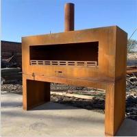 China Corten Steel Obelisk Chiminea 560mm x 1600mm for Patio Backyard Wood Burning Fireplace for sale