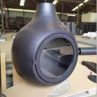 China Customized Indoor Wood Burning Stove Decorative Hanging Suspended Fireplace Dia 600mm 700mm for sale