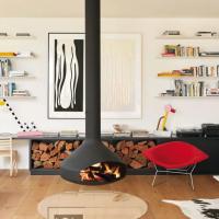 China Europe Ceiling Suspended Fireplace Rotating Heating Stove Wall Mounted for sale