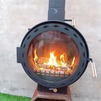 China Decorative Wood Burning Rotating Fireplace Ceiling Mounted Suspended Stove for sale