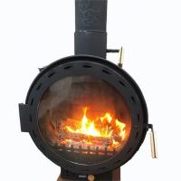 China Modern Wood Fired Wall Mounted Hanging Wood Burning Stove Fireplace D600 H665mm for sale