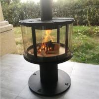 China European Cold Rolled Steel Suspended Fireplace Wood Burning Stove Dia 700mm 1000mm for sale