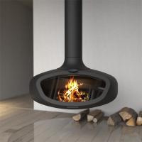 China Roof Mounted Wood Burning Steel Stove Suspended Fireplace 600mm 1000mm for sale