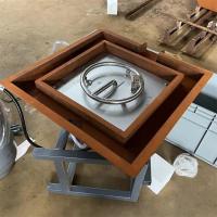 China Corten Steel Gas Fire Pit Water Bowl 600mm Outdoor Decorative Poolside Patio Heater for sale