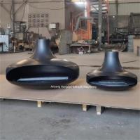 China Black Roof Mounted Ceiling Carbon Steel Float Suspended Bioethanol Fireplace 1.5L 80cm for sale