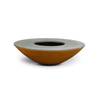 China Corten Steel Outdoor Charcoal Grill 102 cm Round Fire Pit BBQ for Camping for sale