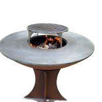 China Corten Steel Fire Bowl Garden Camping Barbecue Grill 102cm Diameter Customizable for sale