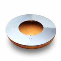 China Rusted Red 100cm Corten Steel Fire Pit BBQ For Backyard Patio for sale