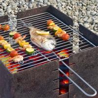 China Pre Rusted Corten Steel Fire Pit Grill 45x45x45 cm Charcoal Burning Outdoor BBQ for sale