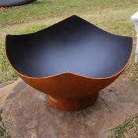 China Corten Steel Hemisphere Fire Globe Bowl Wood Burning Fire Pit 600-1500mm for sale