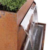 China Corten Steel Waterfall Blade Cascade Planter 890mm Height Outdoor Garden Decor for sale