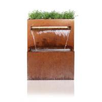 China Corten Steel Waterfall Blade Cascade Planter 890mm Height Outdoor Garden Decor for sale