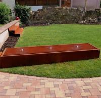 China Rusty Rectangular Corten Steel Water Feature Water Table 3mm Thickness for sale