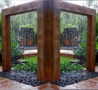 China Corten Steel Wall Water Feature 2.0mm Thickness ISO9001 Outdoor Garden Fountain for sale
