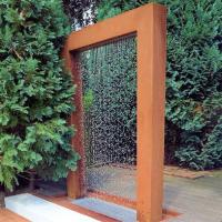 China Corten Steel Wall Water Feature 2.0mm Thickness ISO9001 Outdoor Garden Fountain for sale
