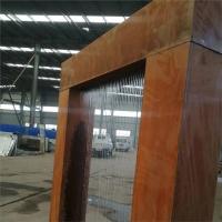 China Waterfall Cascade Corten Steel Water Feature Fountain for sale