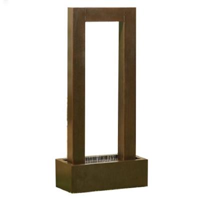 China Waterfall Cascade Corten Steel Water Feature Fountain for sale
