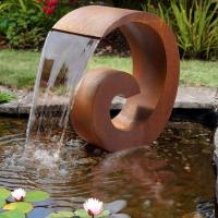China Corten Steel Moon Water Feature 70cm Height Garden Landscape Fountain for sale
