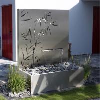 China 304 Stainless Steel Rain Curtain Water Feature 80cm Garden Fountain for sale