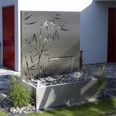 China 304 Stainless Steel Rain Curtain Water Feature 80cm Garden Fountain for sale
